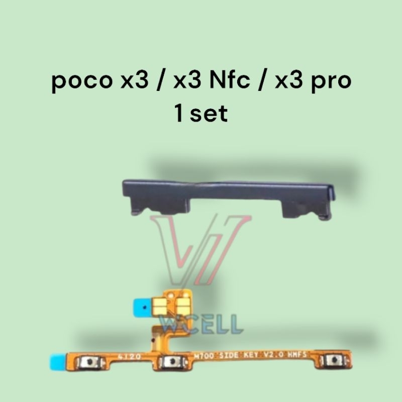 Jual fleksibel on off volume tombol luar xiaomi poco x3/x3 nfc/x3pro new ori | Shopee Indonesia