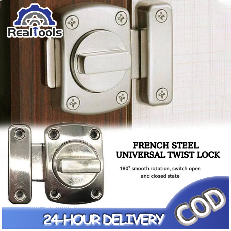 Jual RealTools Selot Slot Pintu Rumah Metal Door Bolt Rotate left and ...