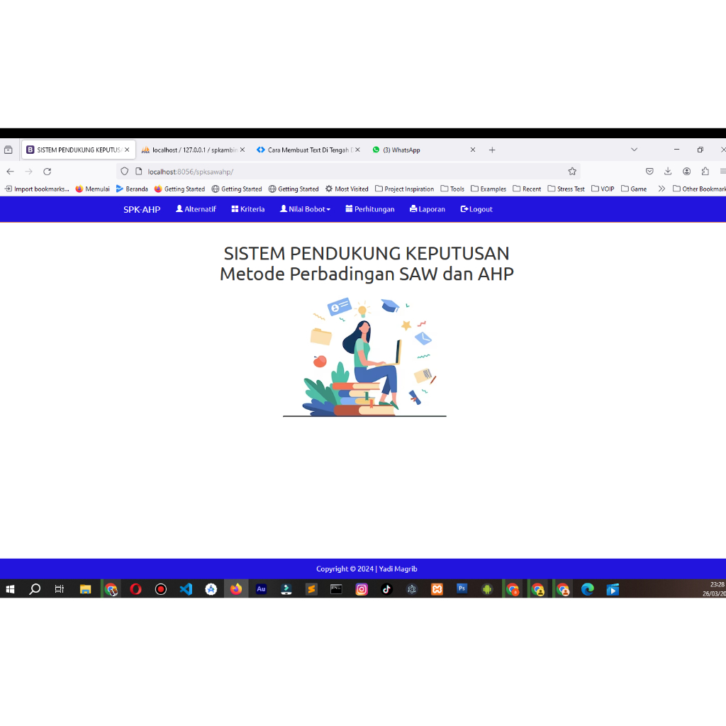Jual Source Code Aplikasi Sistem Pendukung Keputusan Metode SAW dan AHP | Shopee Indonesia