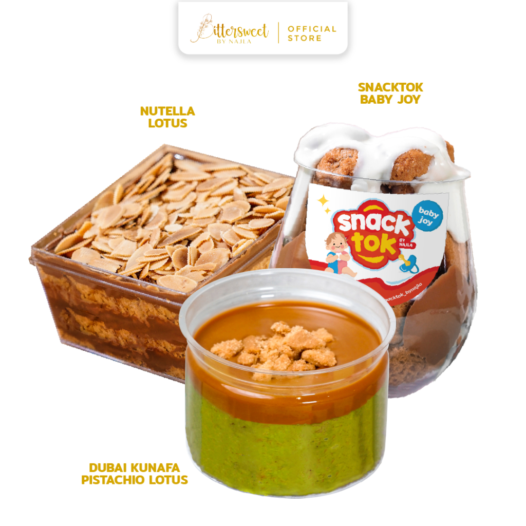 Jual Dubai Kunafa Pistachio Lotus + Nutella Layer + Snacktok Baby Joy ...