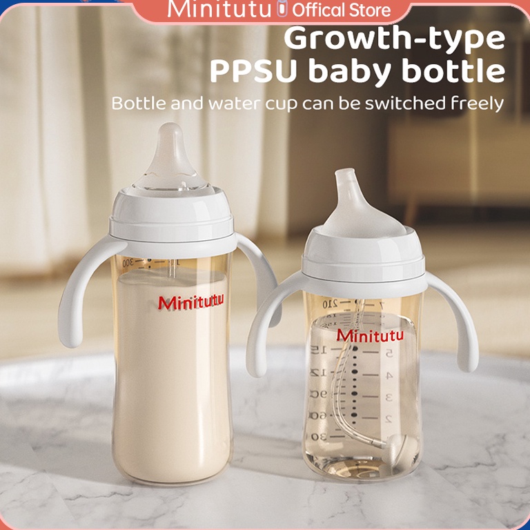 Jual Best Order Minitutu Botol Susu Bayi Bahan PPSU dan Sippy Cup dengan Skala Suhu Anti Jatuh ...