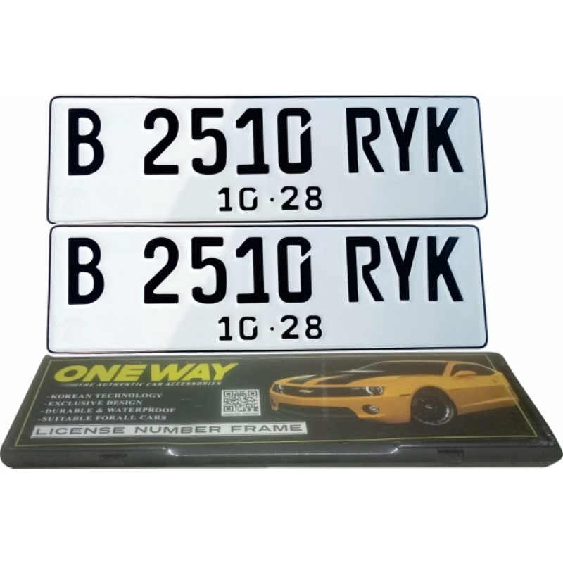 Jual kotak plat nomor mobil sama plat nomor mobil pengganti font Baru ...