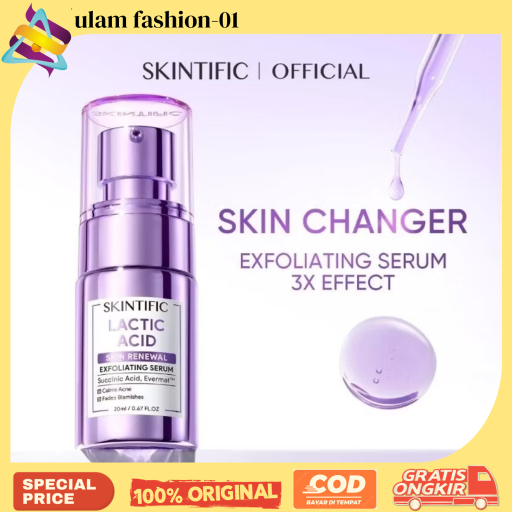 Jual SKINTIFIC Peeling Lactic Acid Skin Renewal Exfoliating Serum 20ml ...