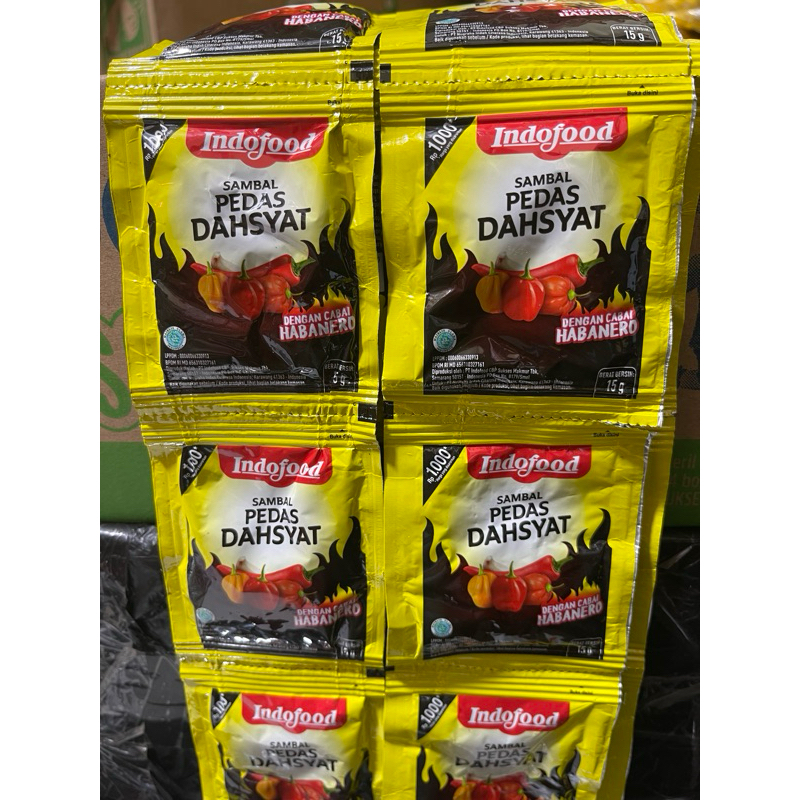 Jual SAMBAL INDOFOOD PEDAS DAHSYAT 1000 ( 1 SACHET ) | Shopee Indonesia