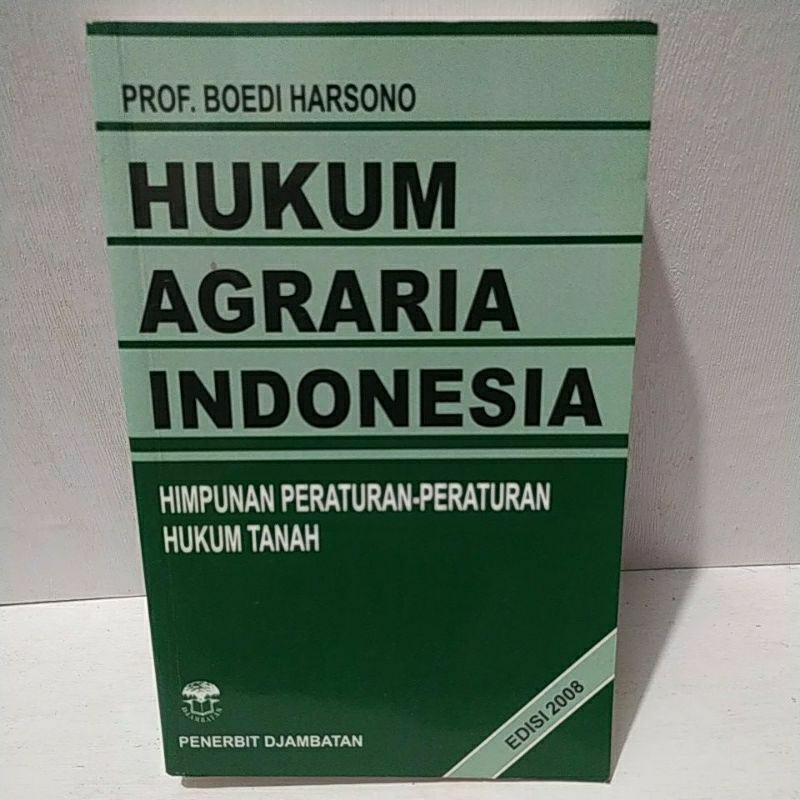 Jual Buku Original HUKUM AGRARIA INDONESIA by BOEDI HARSONO SH | Shopee Indonesia