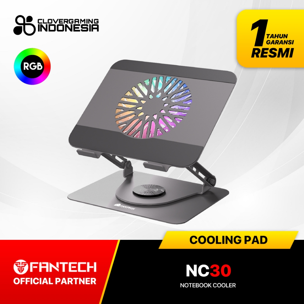 Jual Fantech NC30 NC-30 RGB Cooling Pad Laptop Stand Rotatable 360 ...