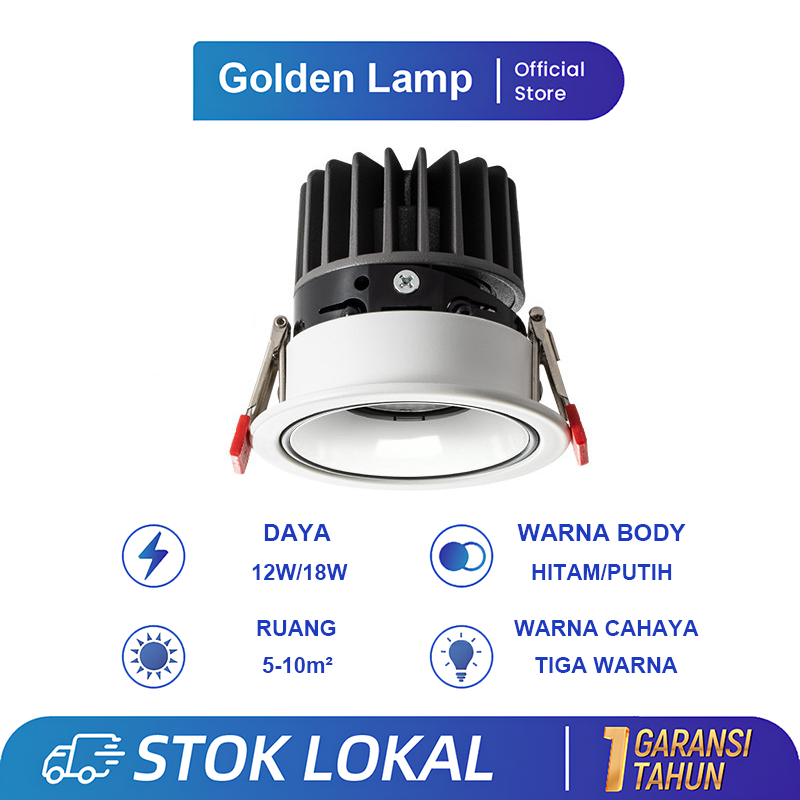 Jual Lampu LED COB Spot Adjustable 12W/18W - Sorot Plafon Anti Silau ...