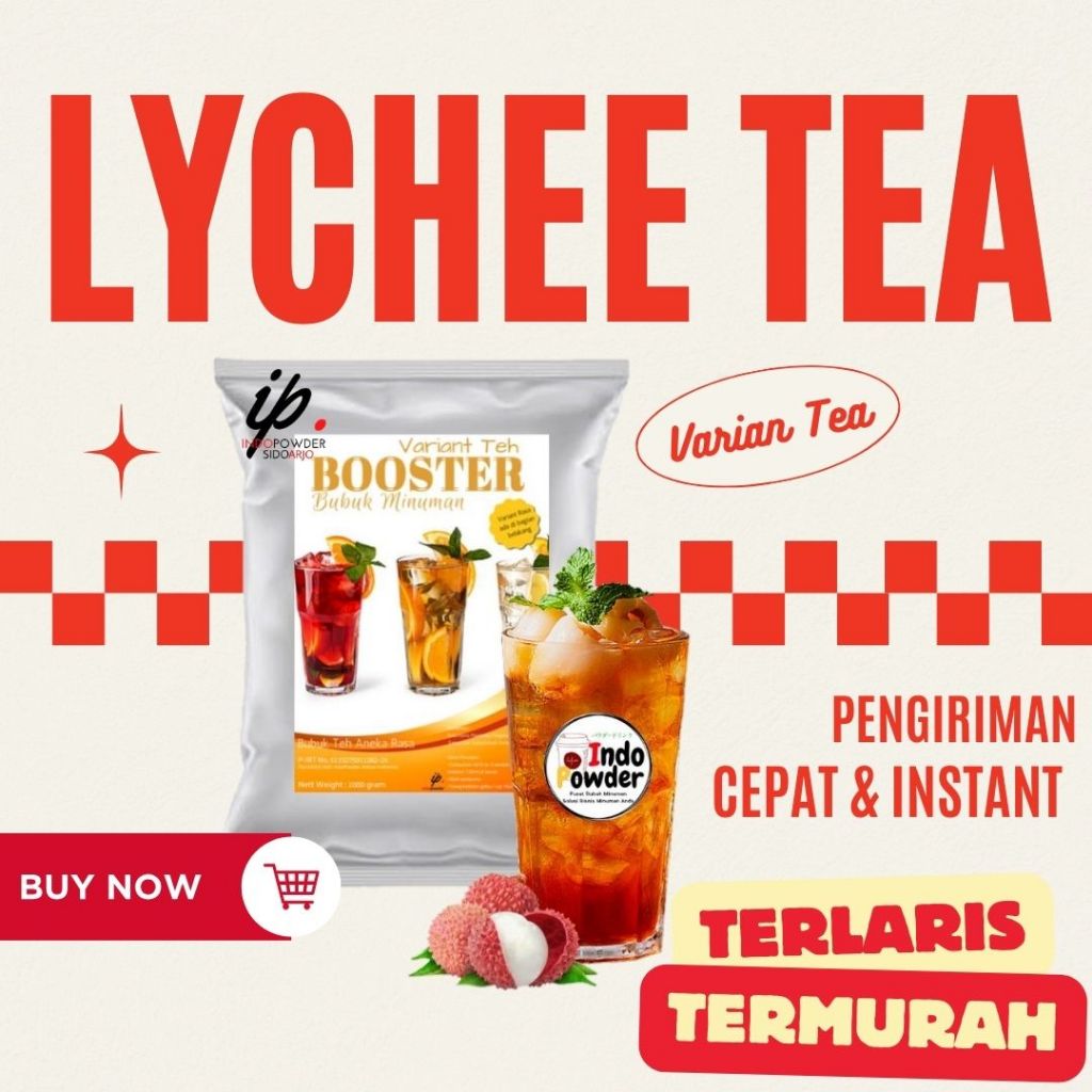 Jual BOOSTER Bubuk Minuman LYCHEE TEA 1Kg - Bubuk LECI TEA 1Kg - LYCHEE ...