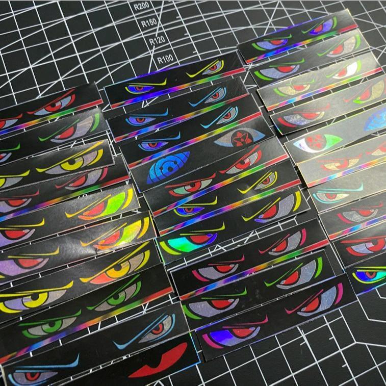 Jual 5 PASANG STIKER MATA HOLOGRAM STIKER MATA BUAT MINIATUR BUS BASURI ...
