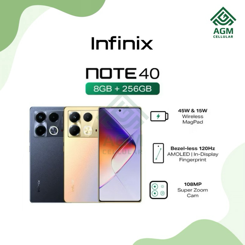 Jual HANDPHONE INFINIX NOTE 40 RAM 8GB/256GB (Obsidian Black, Titan ...