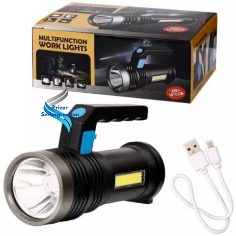 Jual Senter Lampu LED Flashlight 4 MODE RECHARGER Waterproof USB 10 W ...