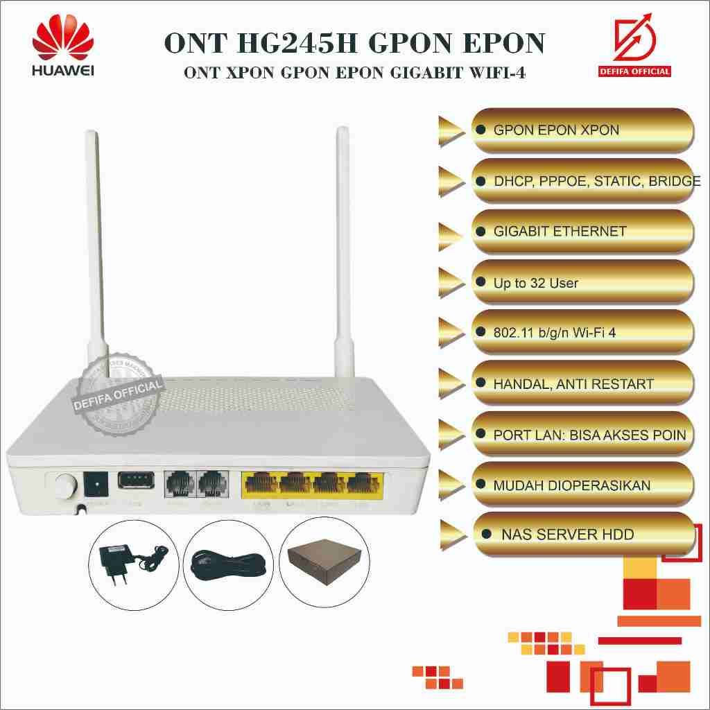 Jual Modem Wifi Router Huawei HG8245H ONT GPON EPON OLT Recehan | Shopee Indonesia