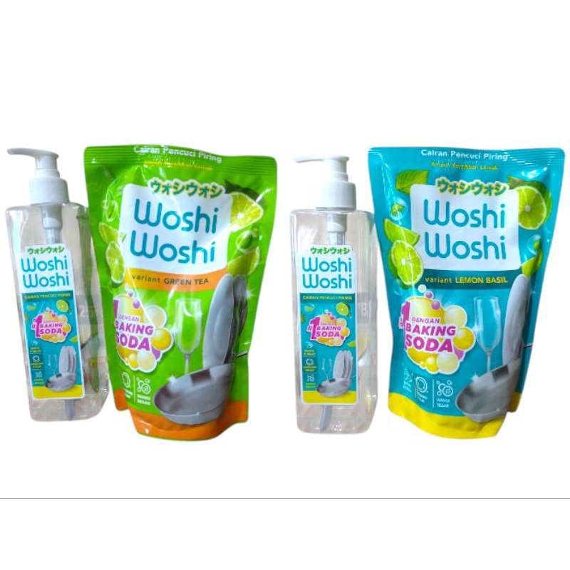 Jual Woshi Woshi sabun cuci piring 600ml gratis pump | Shopee Indonesia