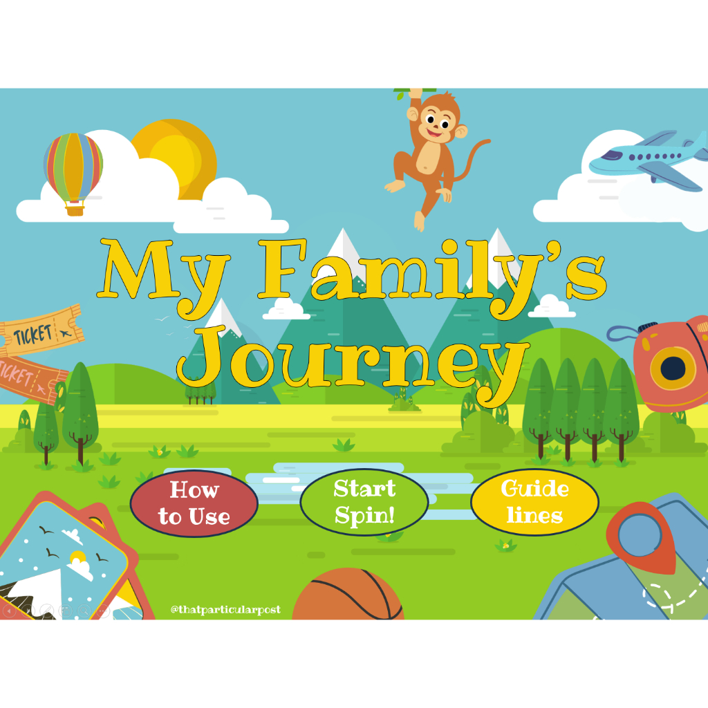 Jual Family Adventure Planner | Interactive PPT with Activity Spinner ...