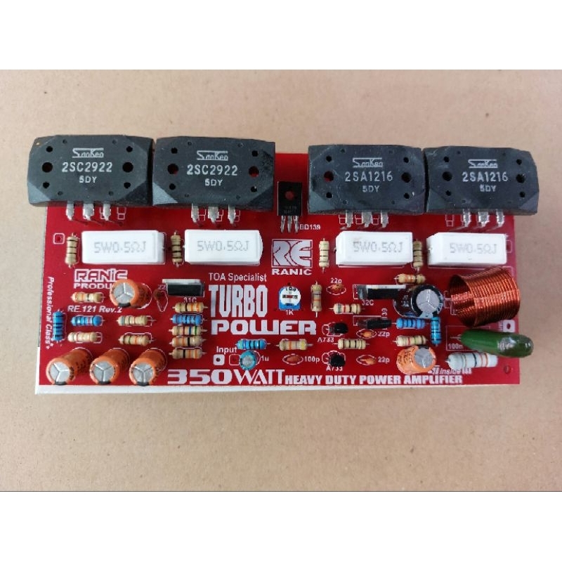 Jual Kit Power Amplifier Turbo 350 Watt Plus Final 2SC2922 2SA1216 Mono ...