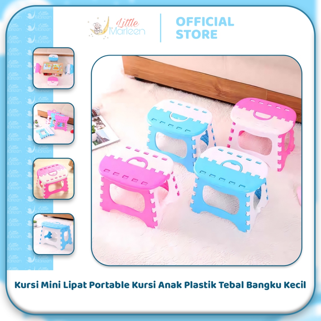 Jual Kursi Mini Lipat Portable Kursi Anak Plastik Tebal Bangku Kecil ...