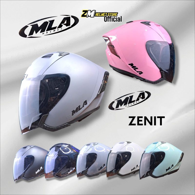 Jual Helm MLA ZENIT Solid Half Face Kekinian SNI | Shopee Indonesia