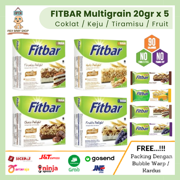 Jual FITBAR Multigrain Rasa Coklat Chesee Keju Fruit 1 Box 100gr Isi 5x20gr | Shopee Indonesia