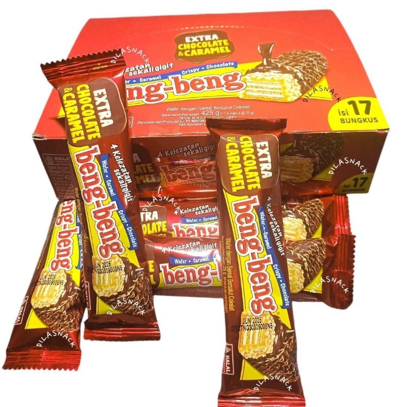 Jual Beng Beng 1 kotak isi 17 biji bengbeng wafer beng-beng coklat ...