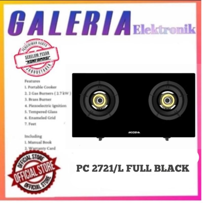 Jual KOMPOR MODENA PC 2721 L / PC2721L GIUSTO KOMPOR PORTABLE 2 TUNGKU ...