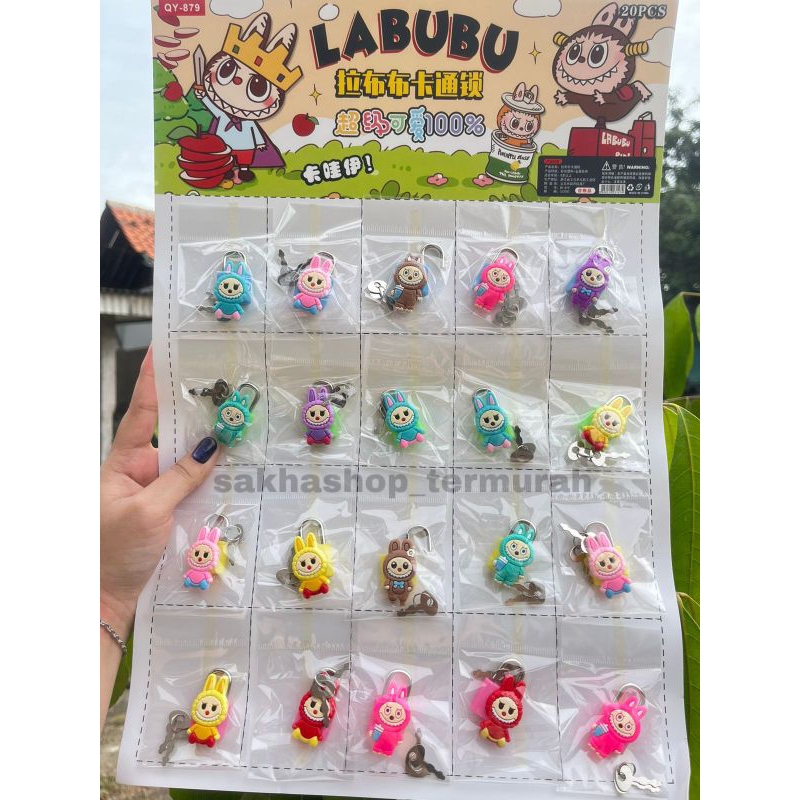 Jual SAKHA- 1 PCS GEMBOK MAINAN ANAK DENGAN KUNCI LABUBU | MAINAN ...