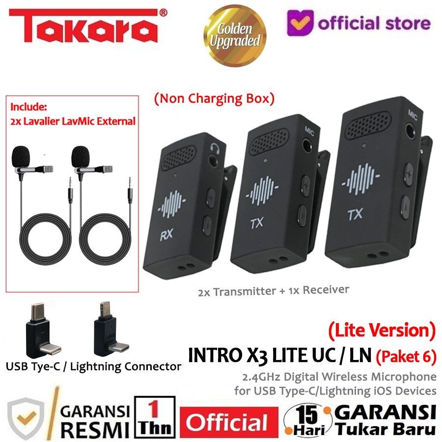Jual Takara INTRO X3 Lite Version Digital Wireless Mic Microphone ...