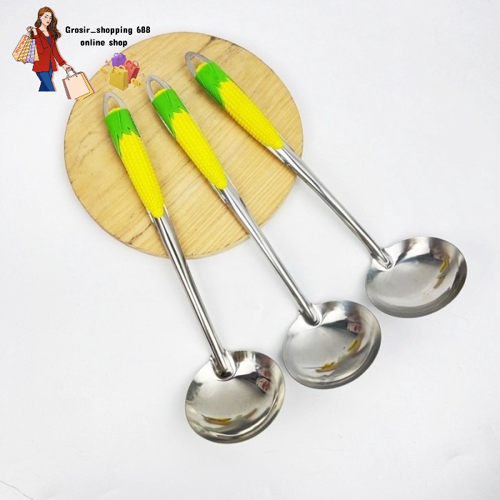 Jual GS-CENTONG SAYUR MOTIF JAGUNG / SAYUR STAINLESS STEEL / IRUS ERUS ...