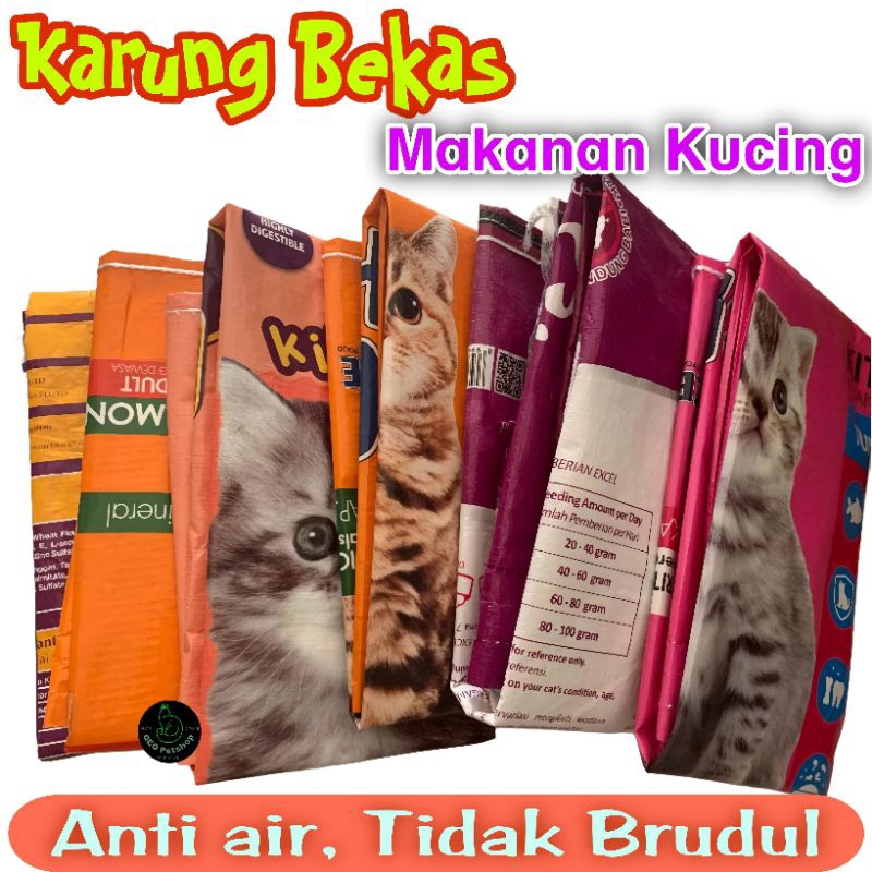 Jual Karung Bekas Makanan Hewan Kucing Anjing 20kg Bisa Muat Beras 50kg ...