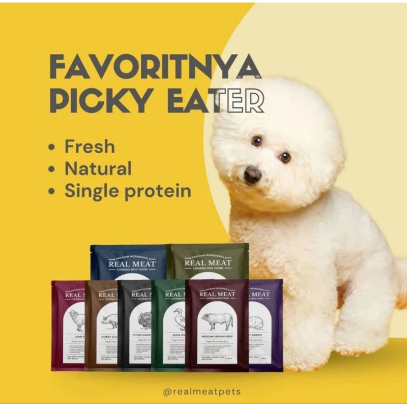 Jual REAL MEAT Cooked Dog Food Series Single Protein Makanan Matang ...