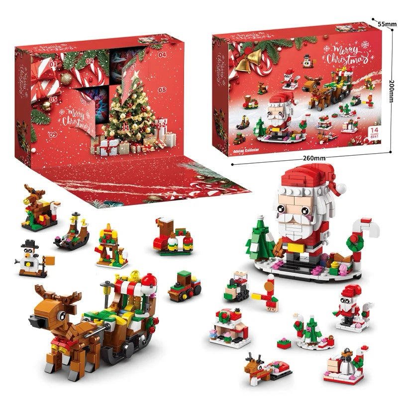 Jual christmas advent calendar diy bricks blocks balok natal surprise ...