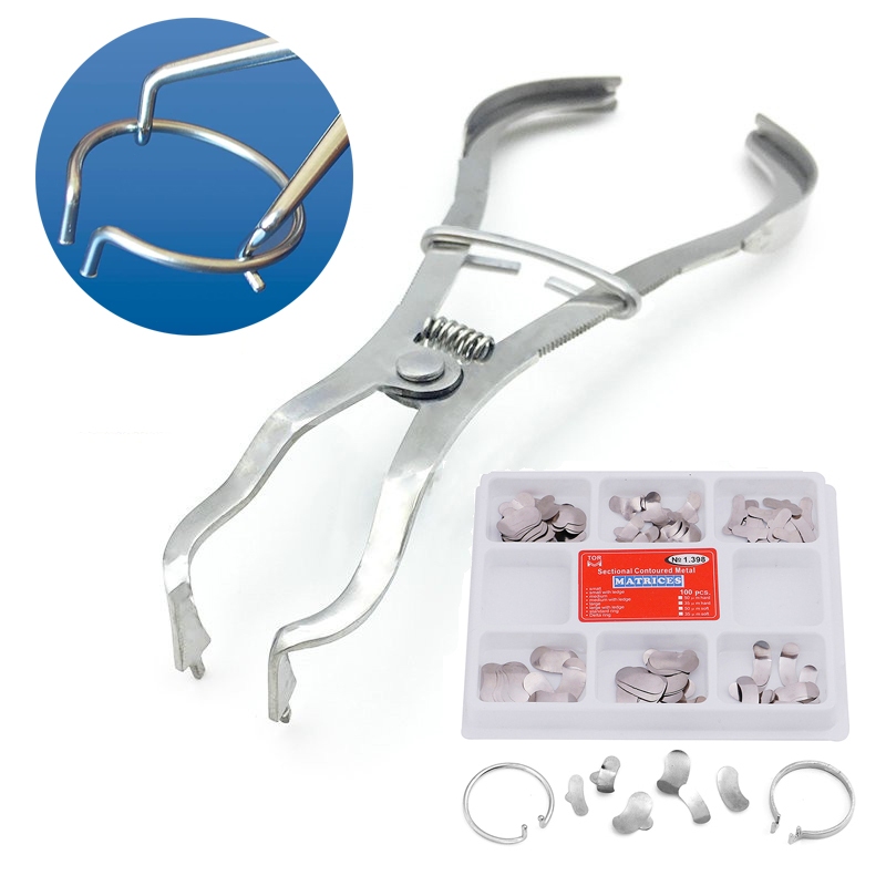 Jual Dental Matrix Band Forming Clip Sectional Contoured Matrices Tang ...