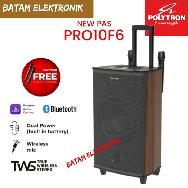 Jual POLYTRON SPEAKER AUDIO PAS PRO 10F6 PROFESIONAL TROLLEY SPEAKER ...