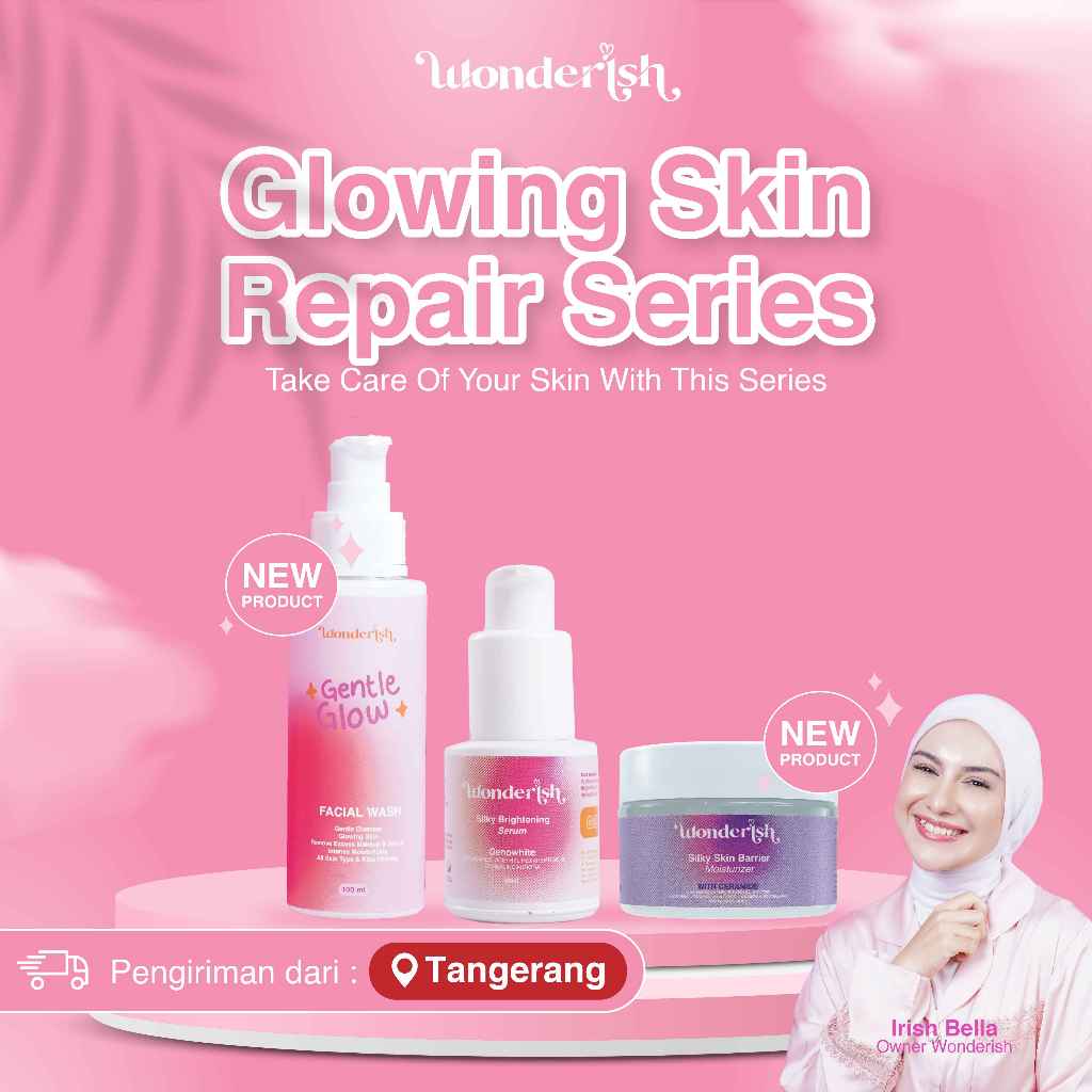 Jual Wonderish Glowing Skin Repair Series (Facial Wash, Serum, Skin ...