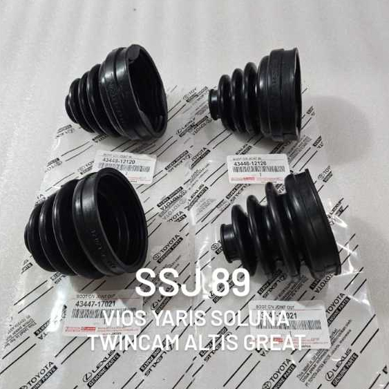 Jual BOOT AS RODA KARET CV JOINT 1SET 4PC VIOS YARIS SOLUNA GREAT ALTIS TWIN CAM LUAR DALAM ...