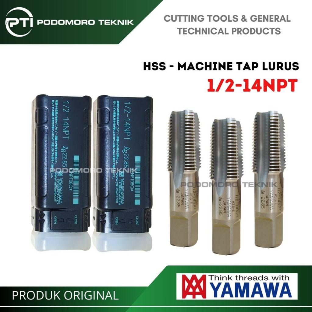 Jual Yamawa Tap Mesin PT 1/2-14 Lurus - Straight Tap PT1/2-14 HSS-E Merk Yamawa Original ...
