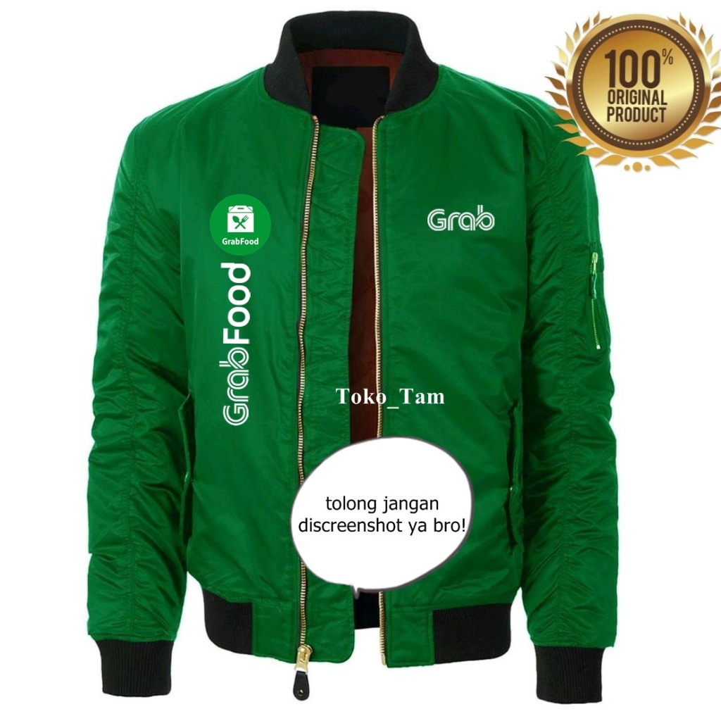 Jual Best seller!!! Jaket bomber distro grab grabbike grabfood Original ...