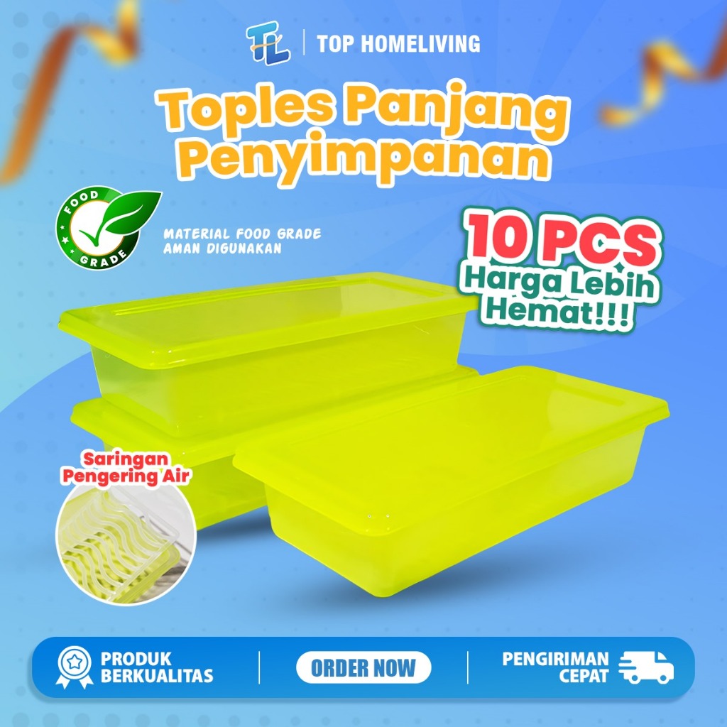 Jual (SET ISI 10 PCS ) Toples Panjang Serbaguna / Wadah Penyimpanan ...