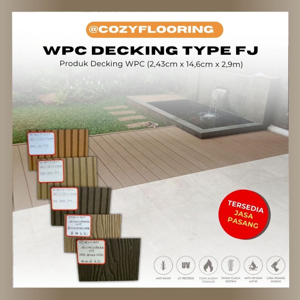 Jual wpc decking feijin motif garis dan corak kayu | wpc outdoor ...