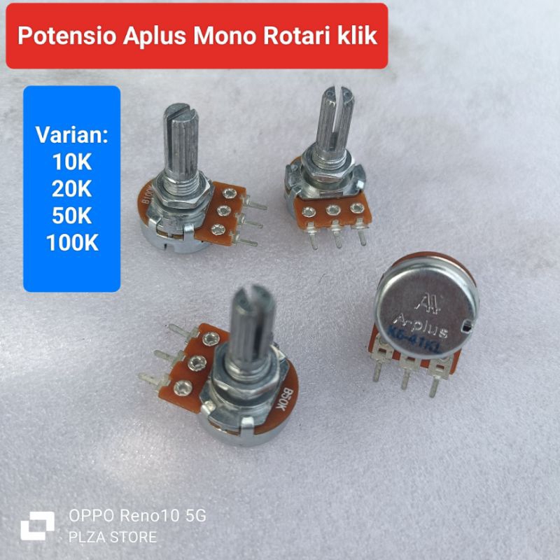 Jual Potensio Rotari klik Aplus Mono 10K 20K 50K 100K potensiometer A ...