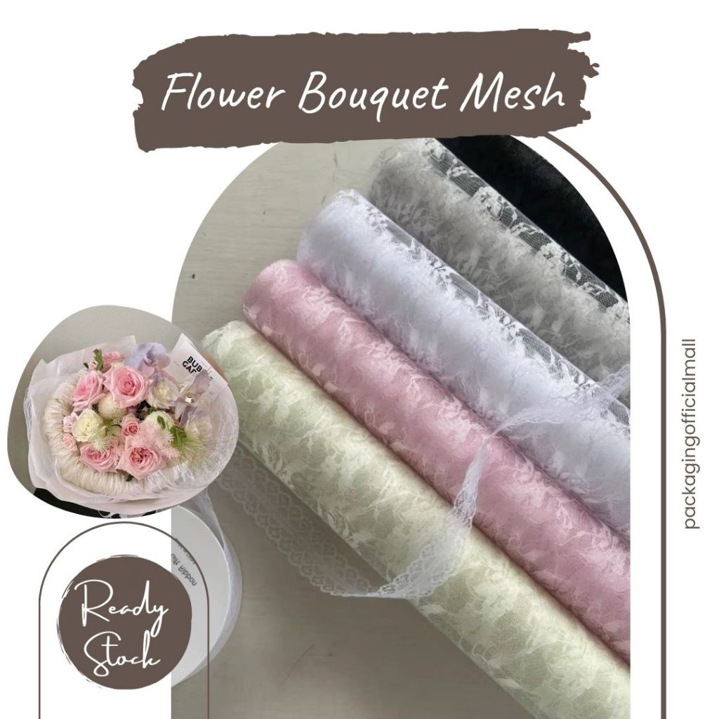 Jual FLOWER BOUQUET MESH / COTTON ROLL / KERTAS BUKET BUNGA / KAIN ...