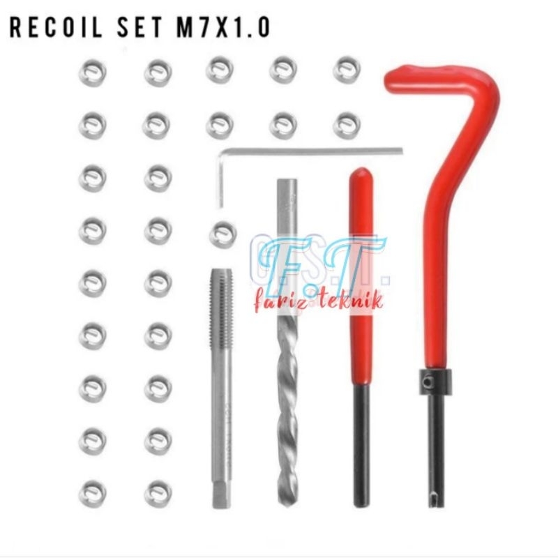 Jual repairt drat baut 11. M7×1 Recoil Set Tap Bor Alat Recoil Komplit | Shopee Indonesia