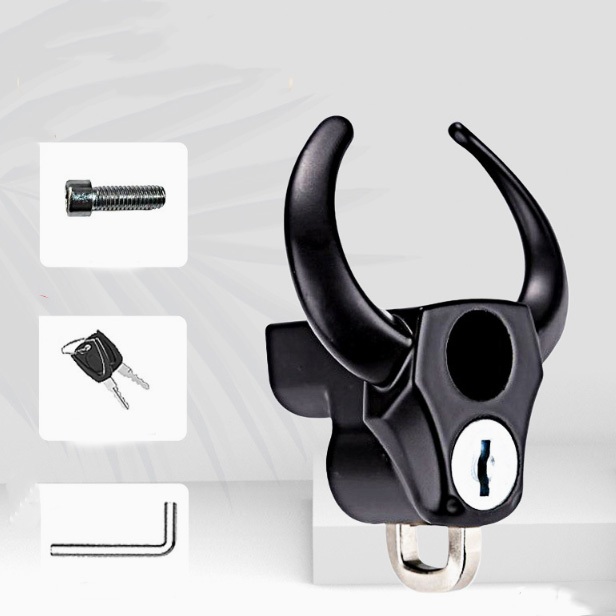 Jual gembok helm gantungan helm 2 fungsi pengaman anti maling plus ...