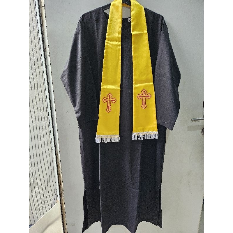 Jual Baju Pendeta bahan toyobo hitam | Shopee Indonesia