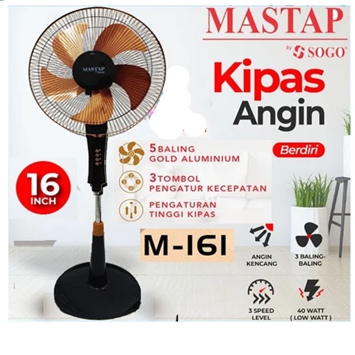 Jual Kipas Angin Berdir BESI Tornado 16"in Mastap / Kipas Angin Stand ...