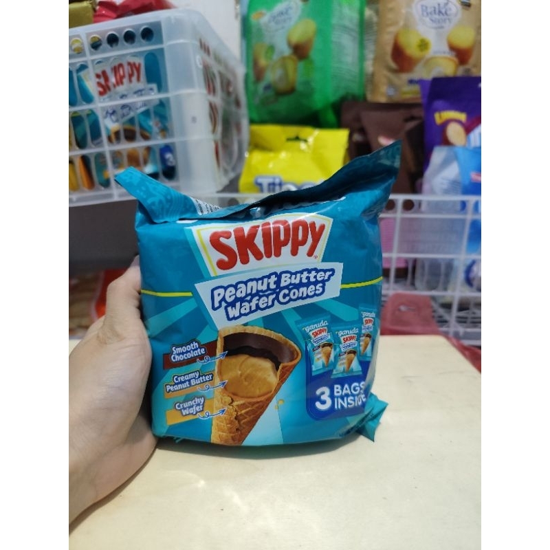 Jual skippy peanut butter wafer cone | Shopee Indonesia