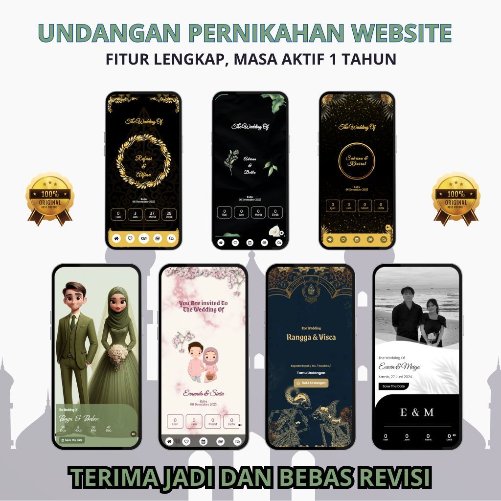 Jual Undangan Digital Website Animasi / Tanpa Foto Online Murah ...