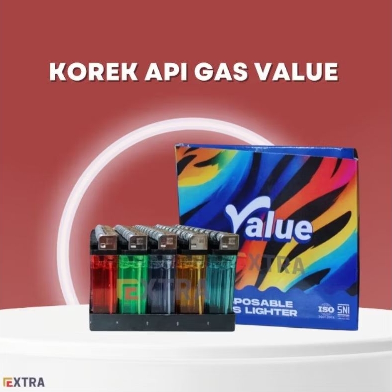 Jual Korek api Gas roda merk Value 1box(50pcs) | Shopee Indonesia