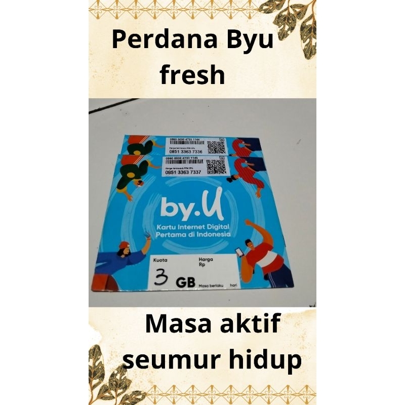 Jual Perdana Byu ada kuota 3gb Masa Aktif Seumur Hidup Siap pakai ...