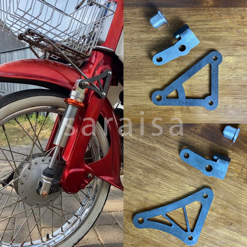 Jual Bracket Damper Fork Shock Depan Honda C70 C700 C800 Supercup ...