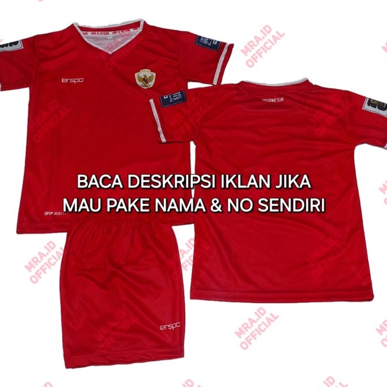 Jual Super Harga BEST SELLER jersey timnas anak setelan baju bola anak timnas indonesia bisa ...